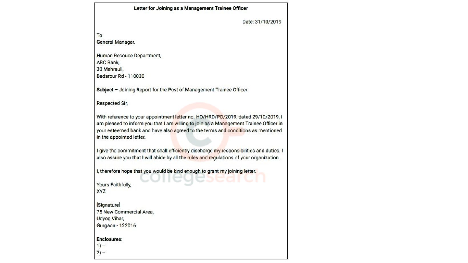 Joining Letter Format: Samples for Employees and Professionals in All ...