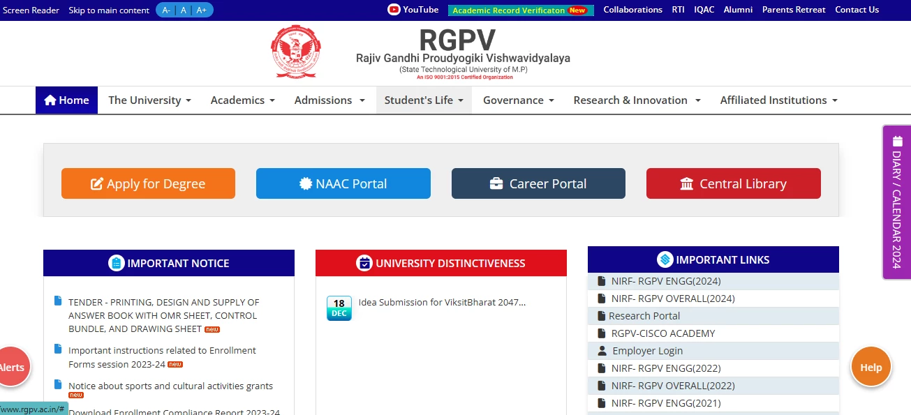 RGPV Results 2024 (Out) @ rgpv.ac.in; Direct Link to Download Marksheet ...