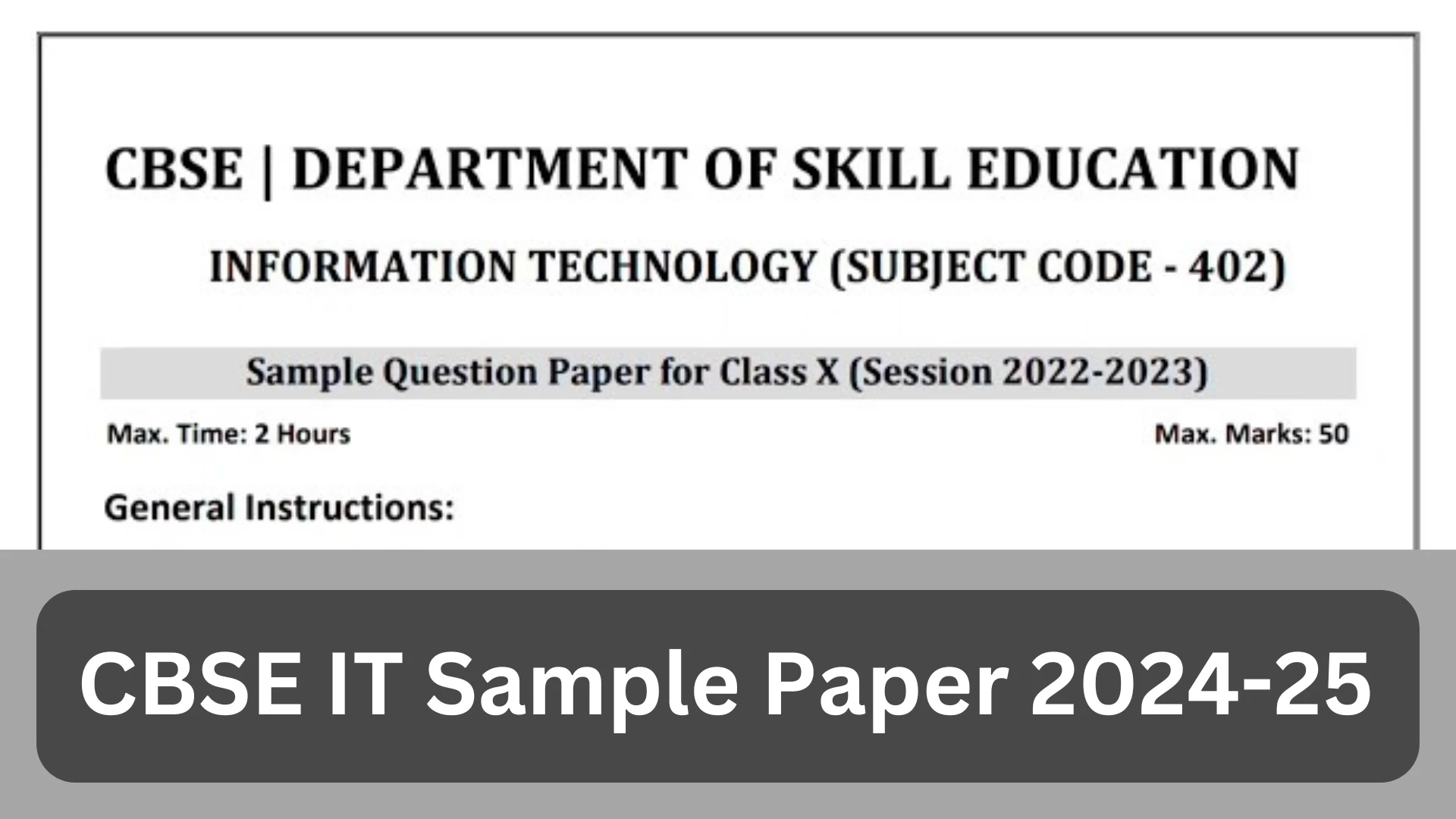 CBSE IT Sample Paper PDFs: Download Free PDF of CBSE Information ...