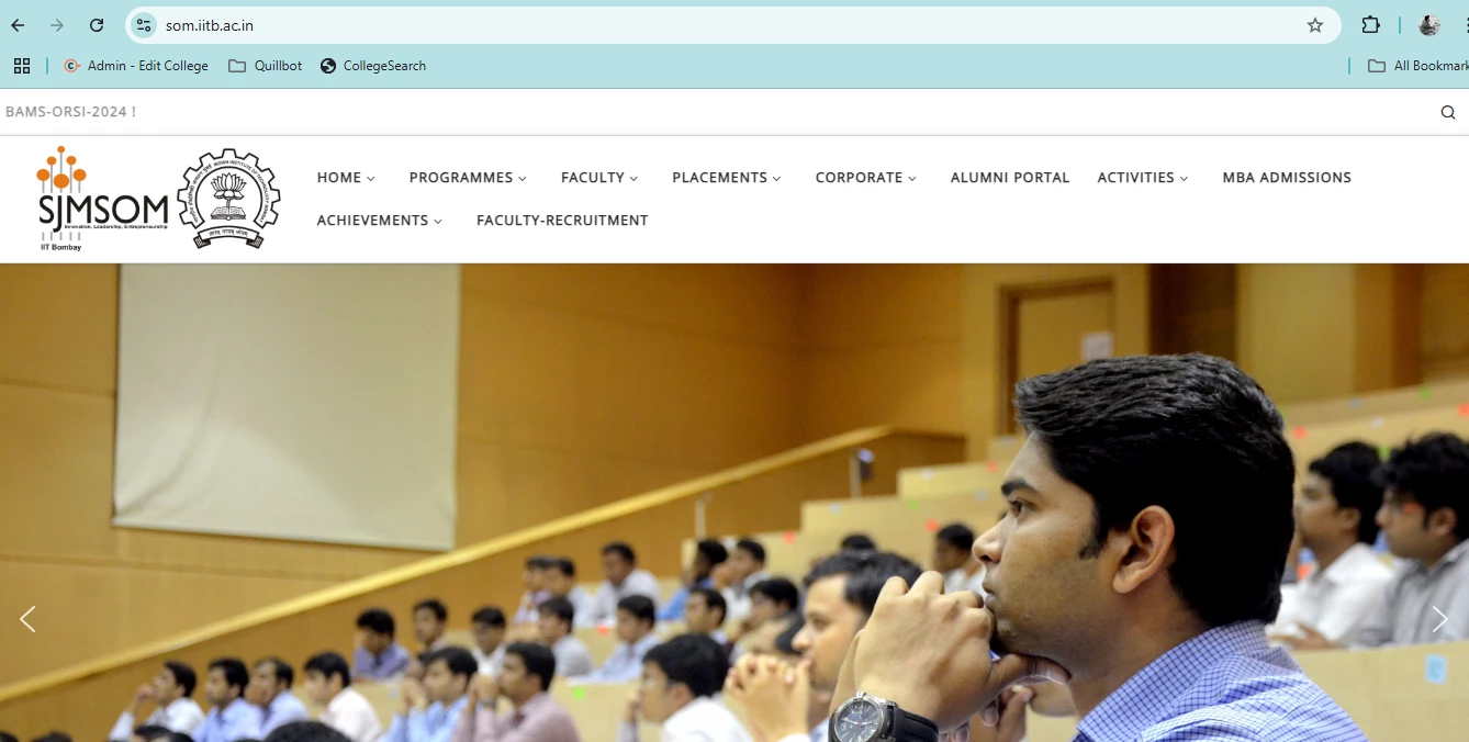 IIT Bombay MBA: Fees, Eligibility, Admission 2025, Cutoff, and Placements