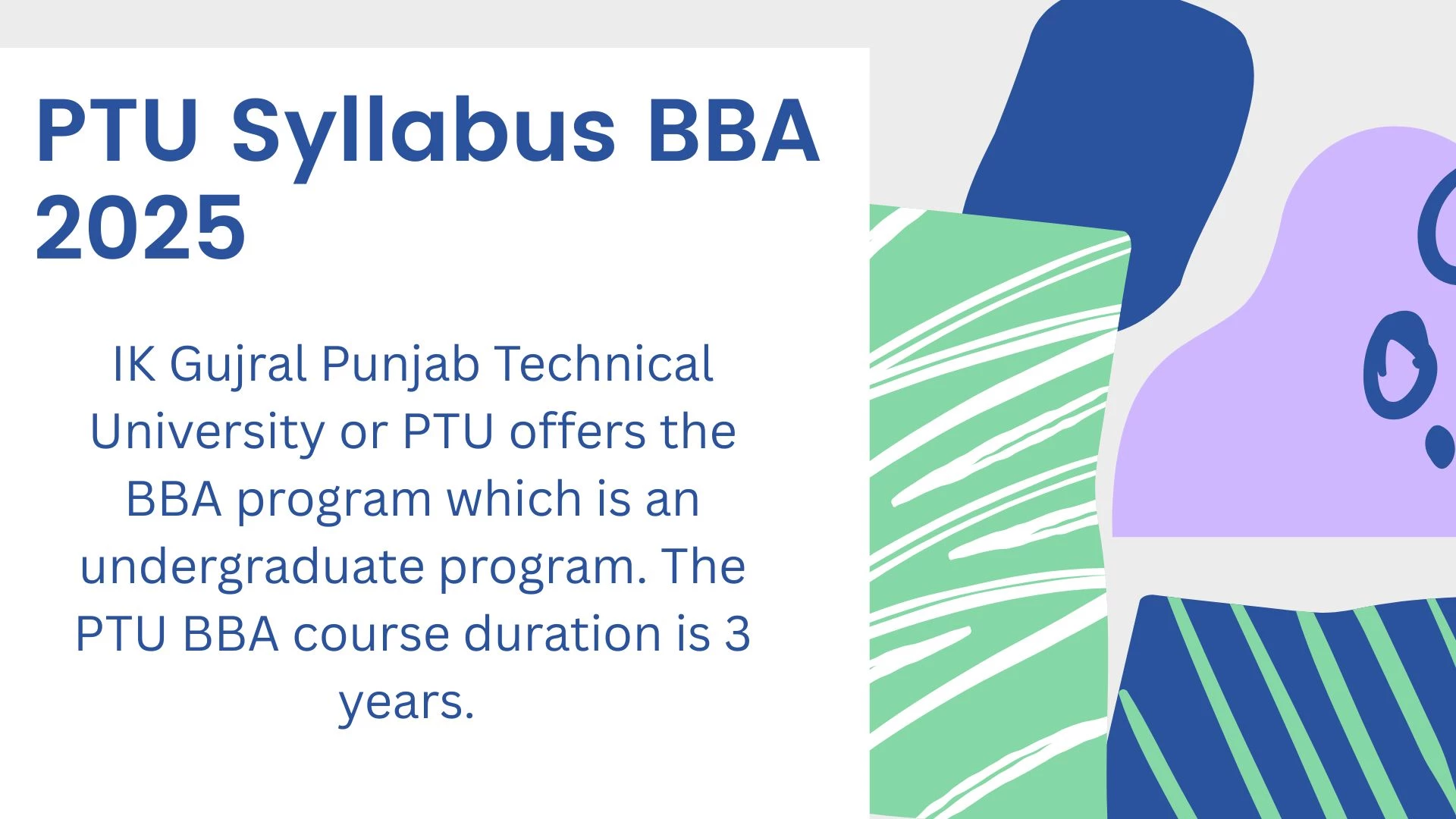 BBA PTU Syllabus 2025: Year-wise, Subjects, Core and Elective