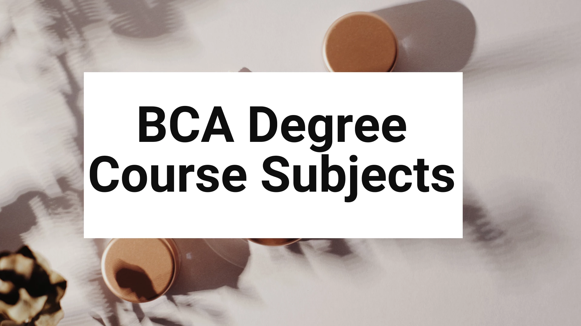 BCA Degree Course Subjects: Syllabus, Eligibility, and more