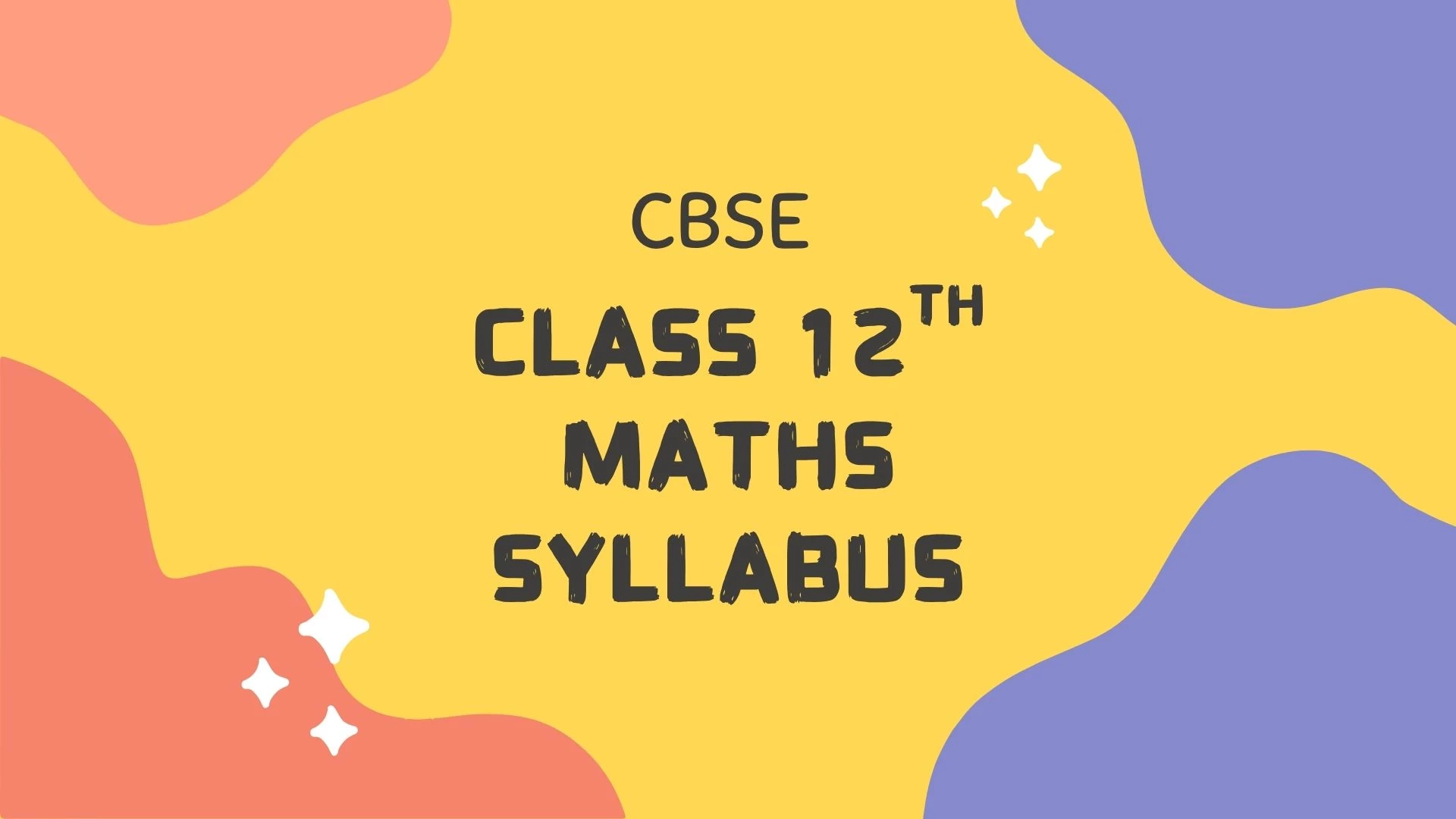 CBSE 12th Maths Syllabus 2026: Updated Curriculum Download PDF