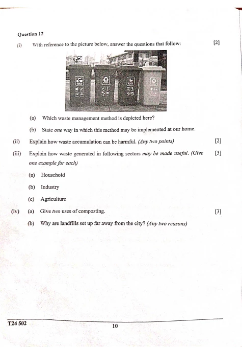 ICSE Class 10 Geography Specimen Paper PDF 2024: Download CISCE 10 ...