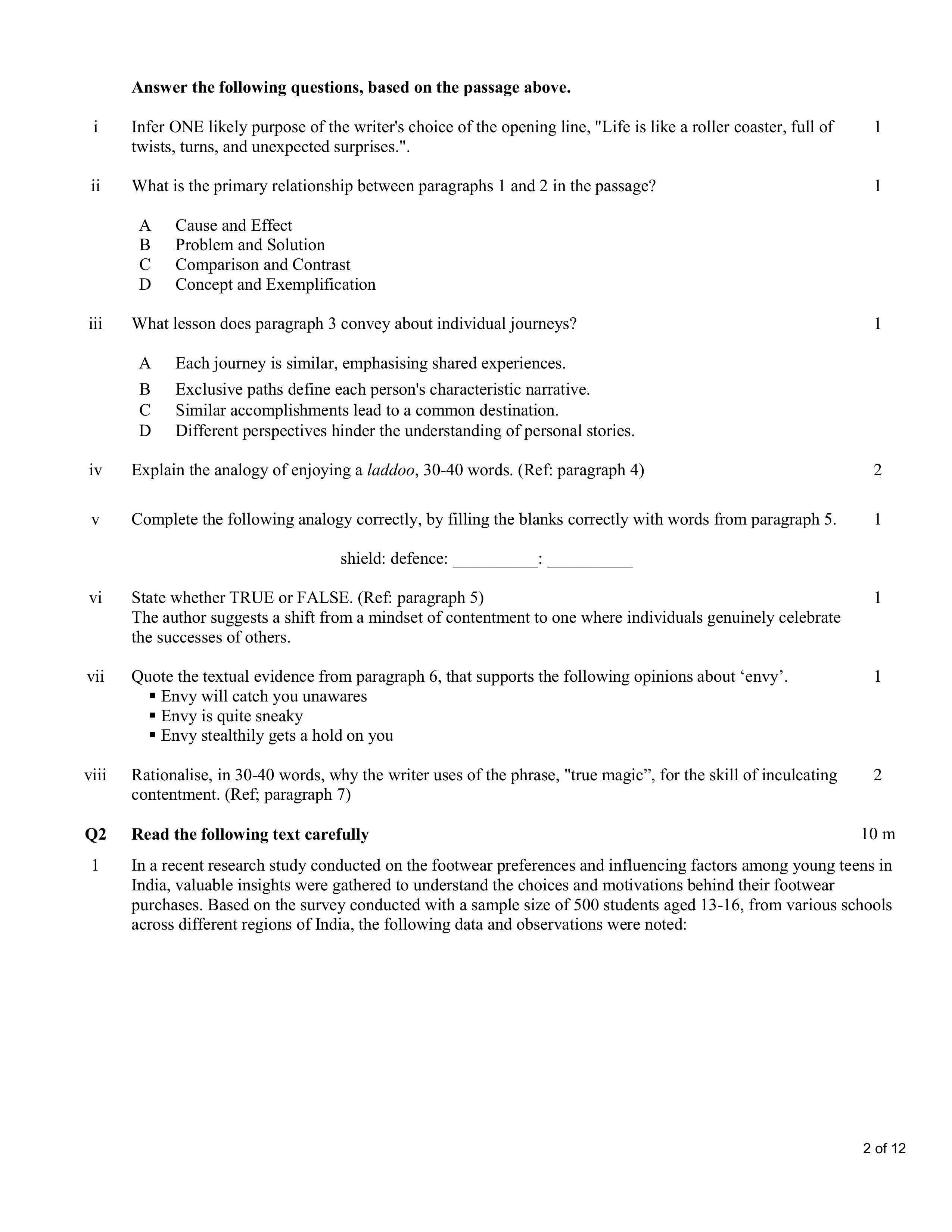 CBSE Class 10 English Question Papers 2024: Download CBSE 10 English ...