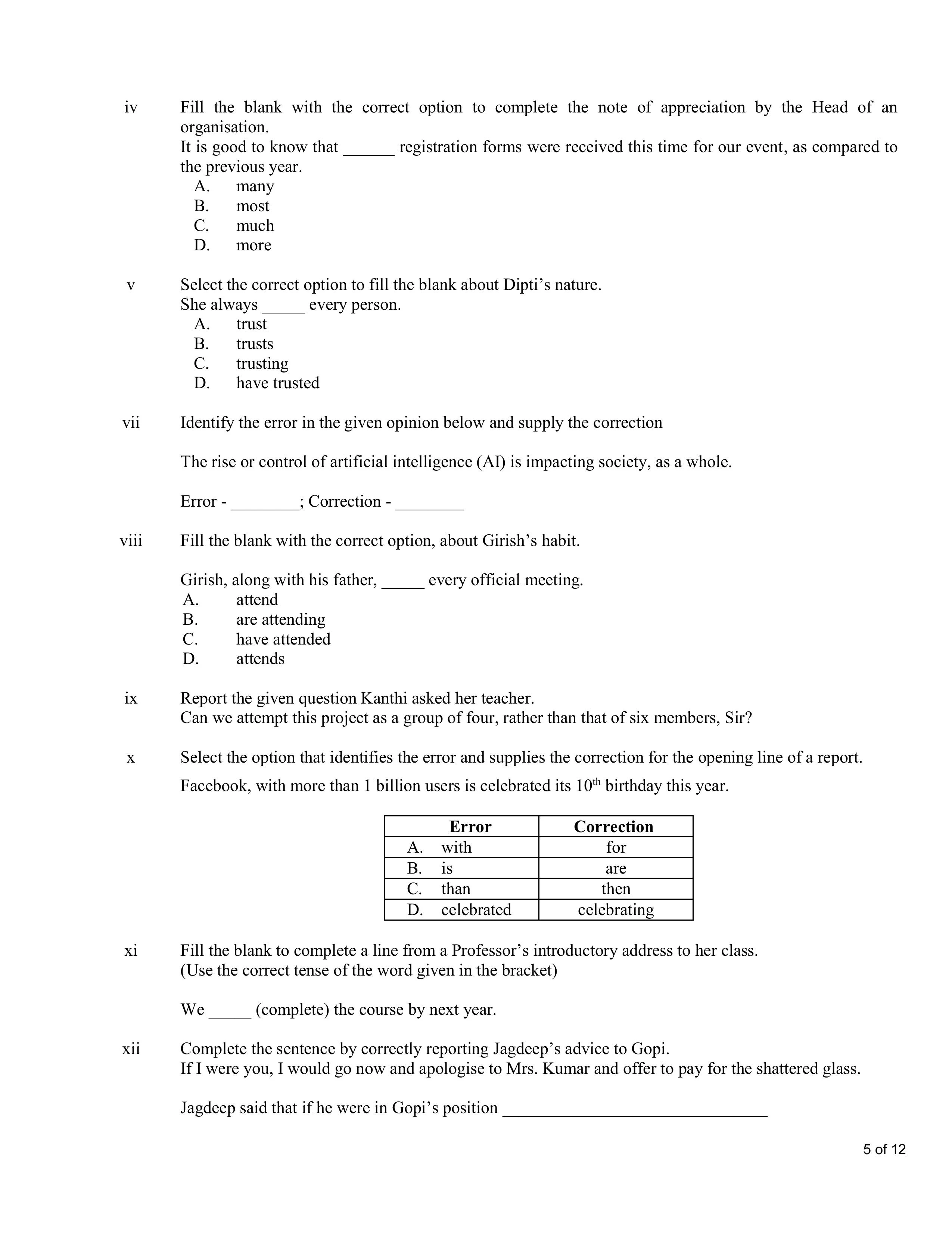CBSE Class 10 English Question Papers 2024: Download CBSE 10 English ...