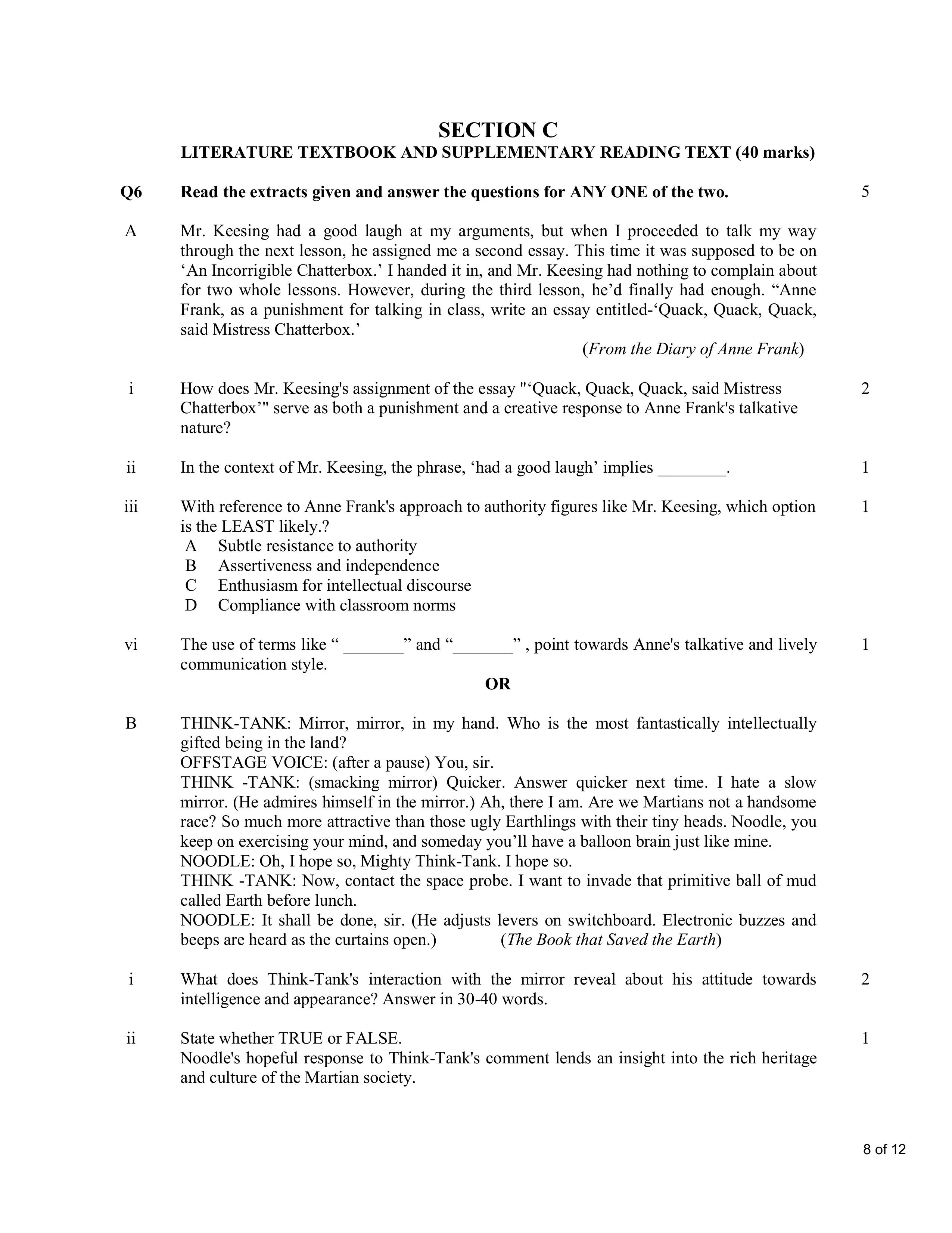 CBSE Class 10 English Question Papers 2024: Download CBSE 10 English ...
