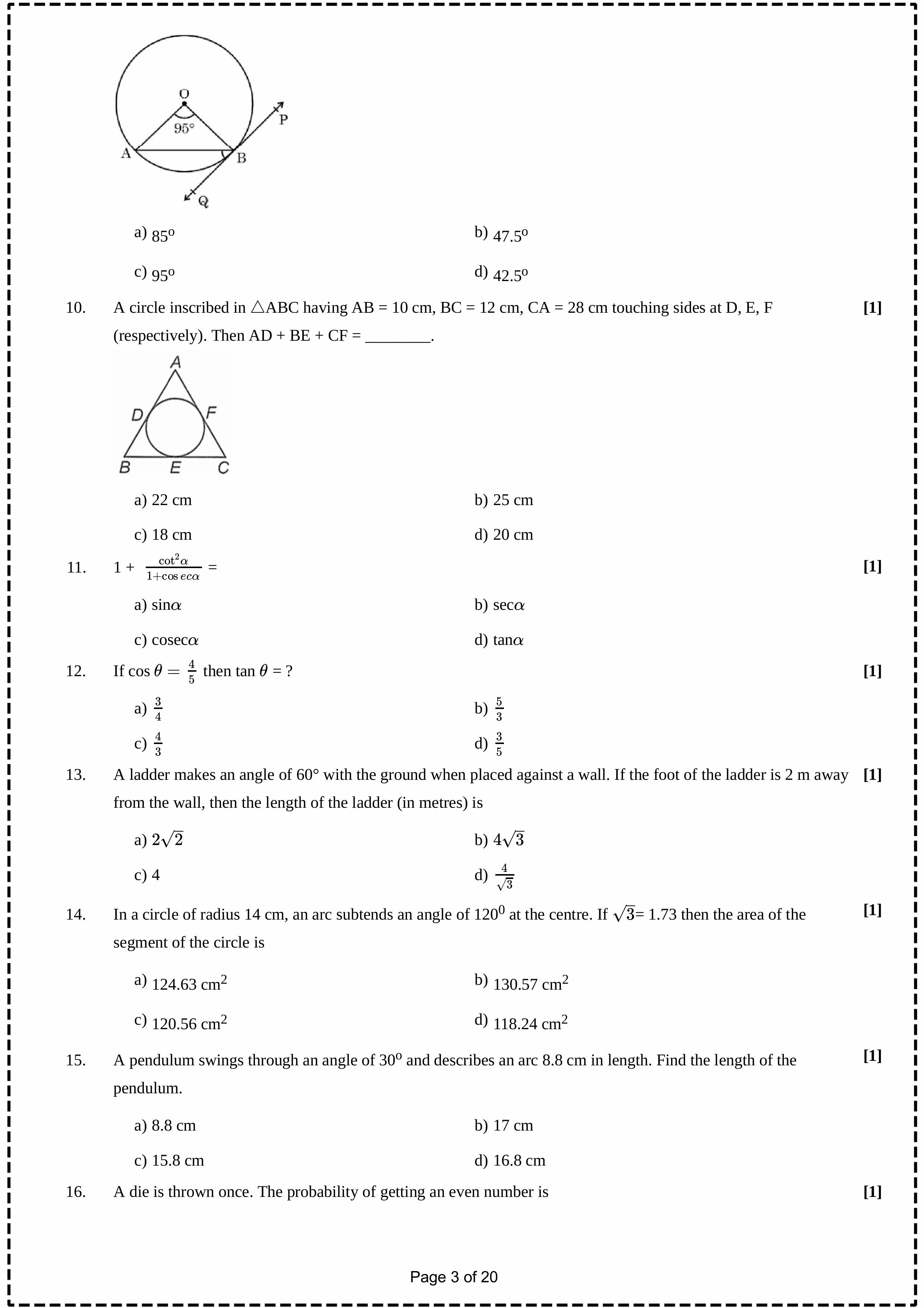 CBSE 10th Maths Previous Year Question Paper PDFs With Solutions 2024 ...