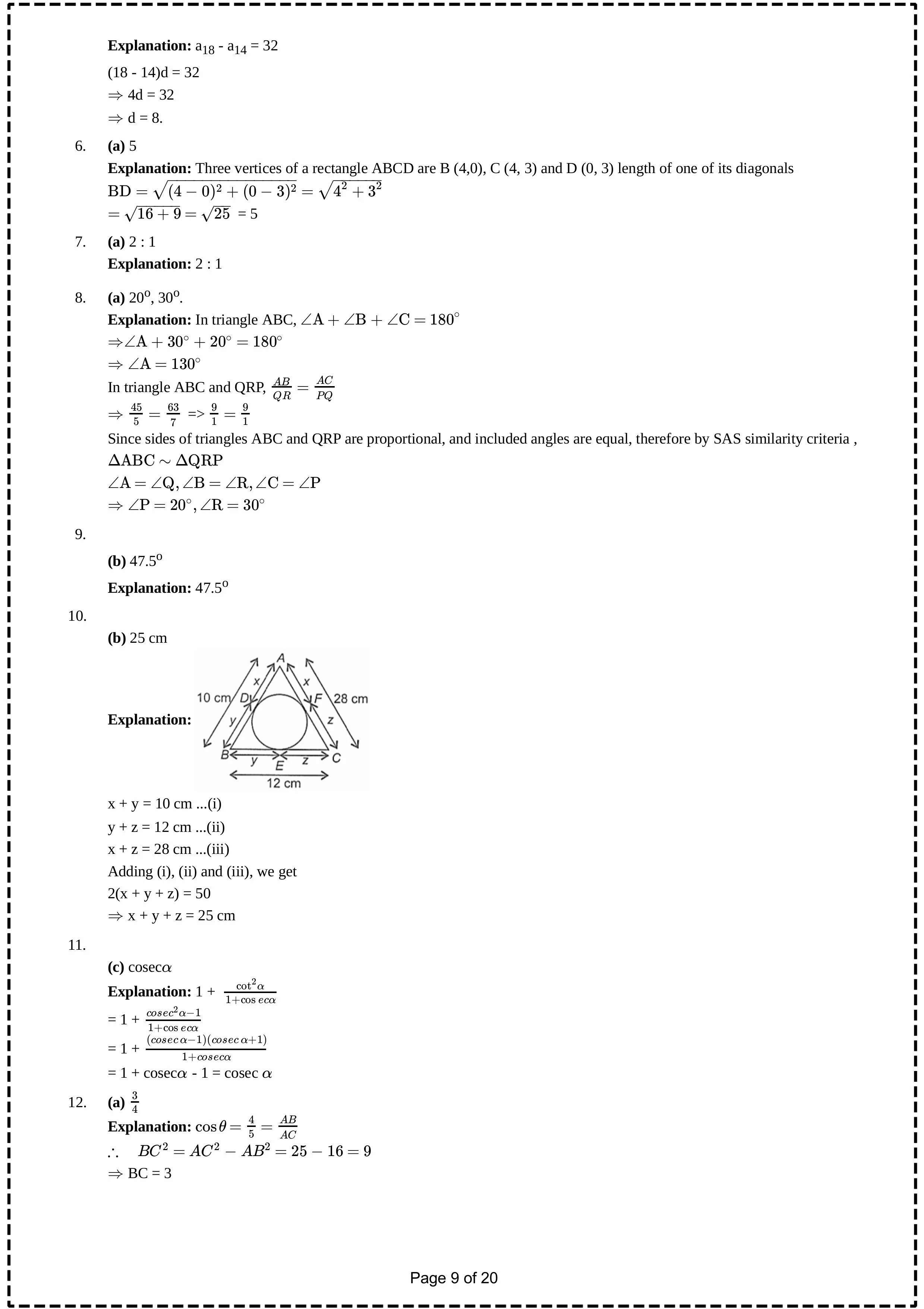 CBSE 10th Maths Previous Year Question Paper PDFs With Solutions 2024 ...