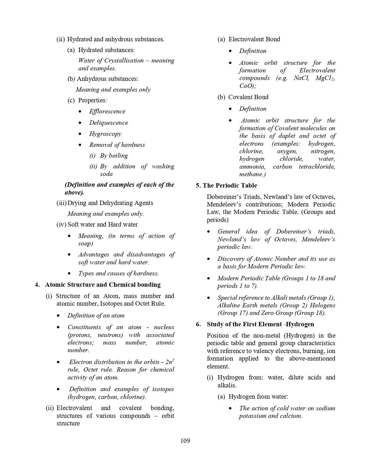 ICSE Class 10 Chemistry Syllabus 2025 – Official Exam Blueprint & PDF