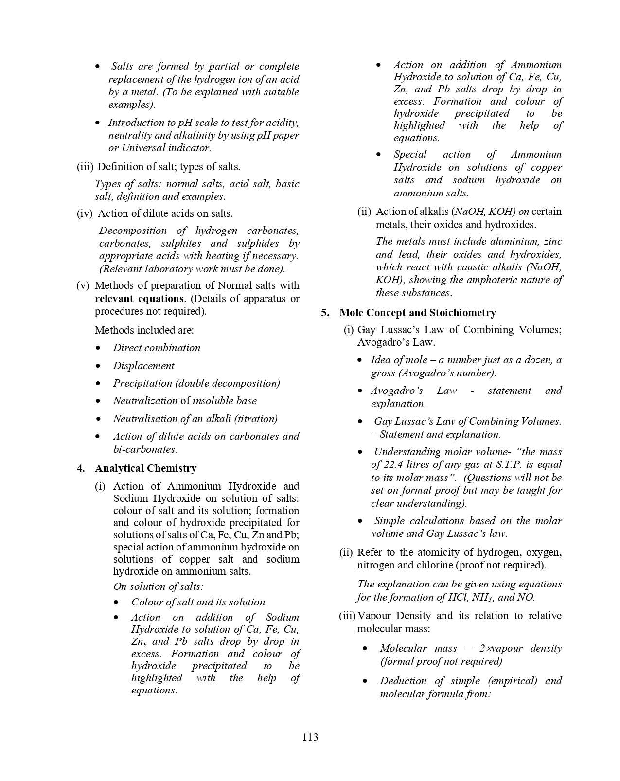 ICSE Class 10 Chemistry Syllabus 2025 – Official Exam Blueprint & PDF