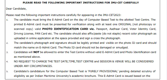 Download IMU CET Admit Card @imu.edu.in, Check Release Date, Direct Link
