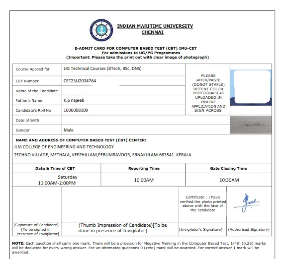 Download IMU CET Admit Card @imu.edu.in, Check Release Date, Direct Link