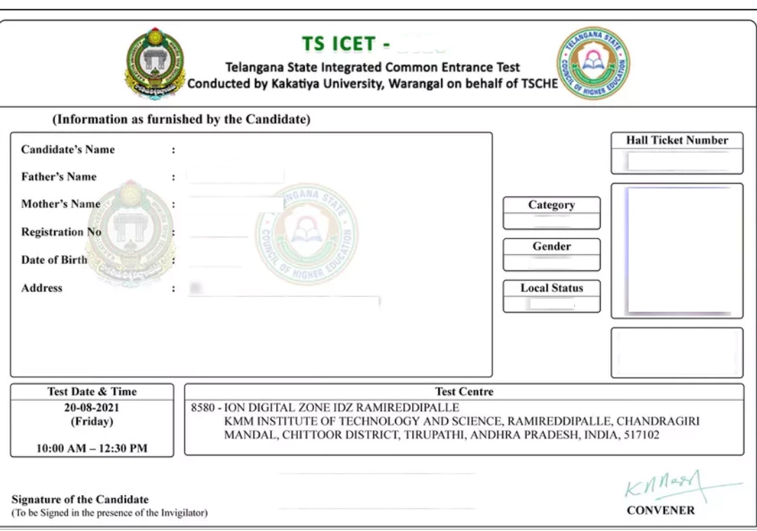 Download TSICET Admit Card 2025 @icet.tsche.ac.in, Procedure, Release Date
