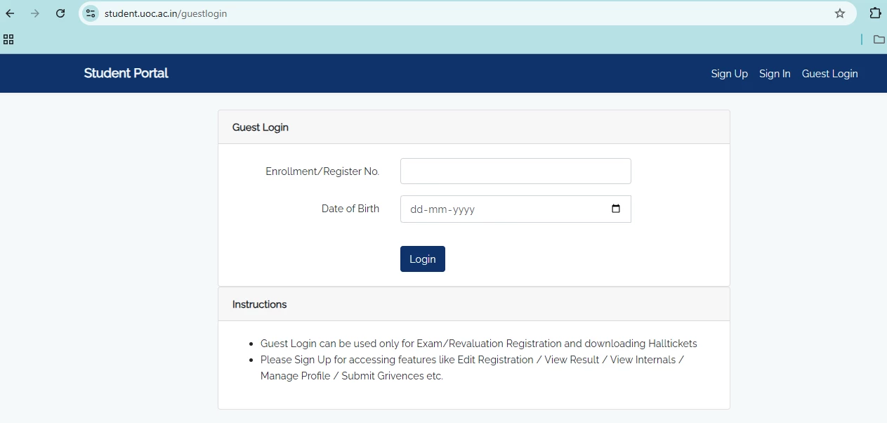 Calicut University Hall Ticket 2025 out @cupbonline.uoc.ac.in: Download ...